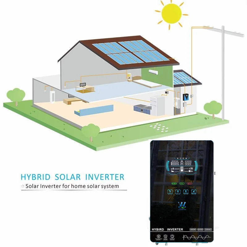 4.5KW/4500Watt 24VDC 150A MPPT Touchable Button Hybrid Solar Inverter ...
